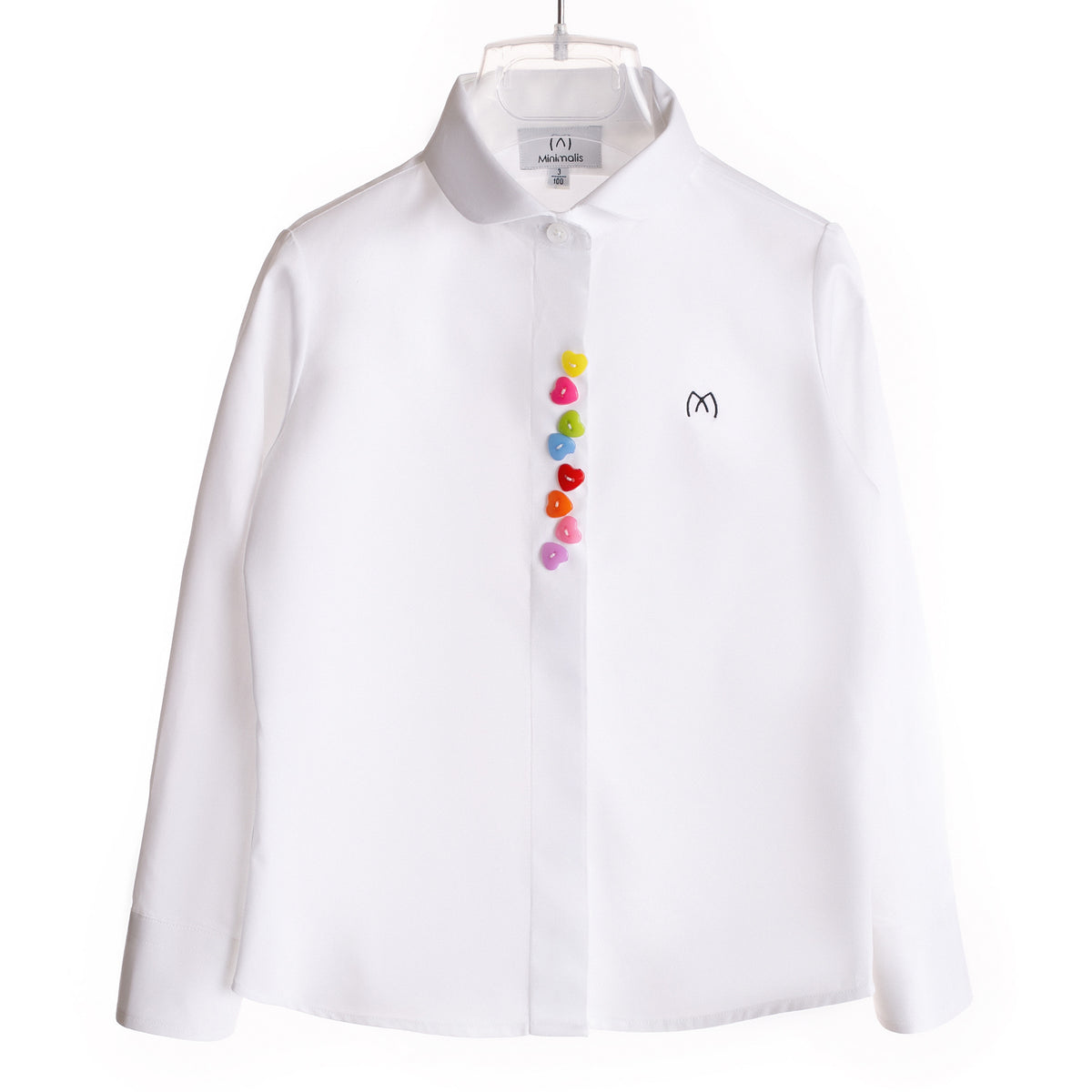 Camasa fetita si bebe fetita cu nasturi colorati, marimi 74-120 ...